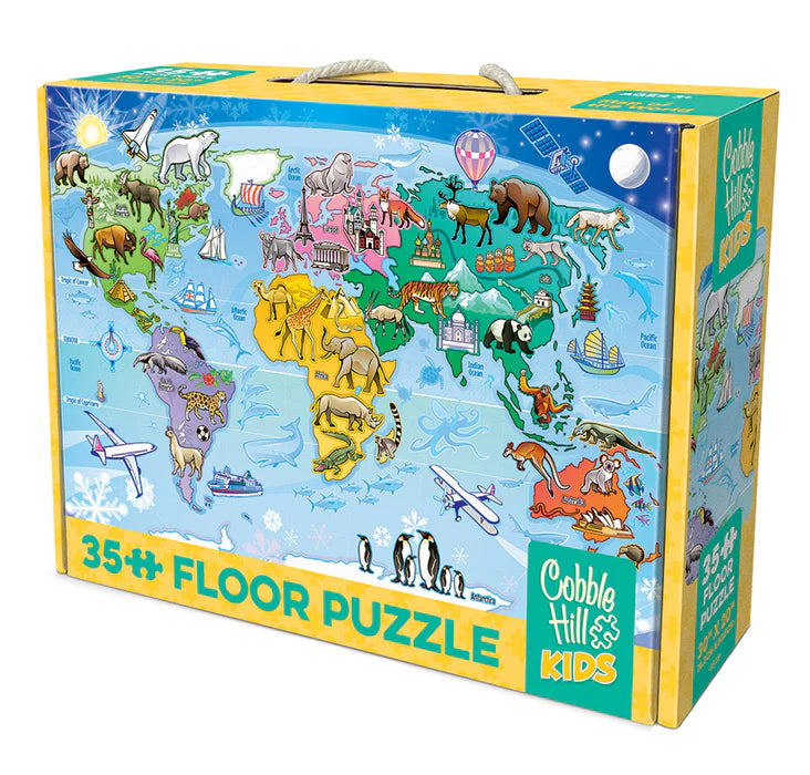 Cobble Hill - Map of The World (35PC) | Games & Toys — LIMOLIN