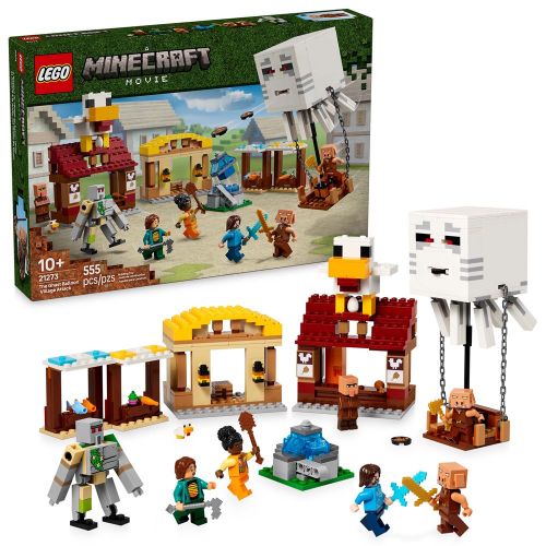 LEGO - 21273 - MINECRAFT - The Ghast Balloon Village Attack - 555pcs ...