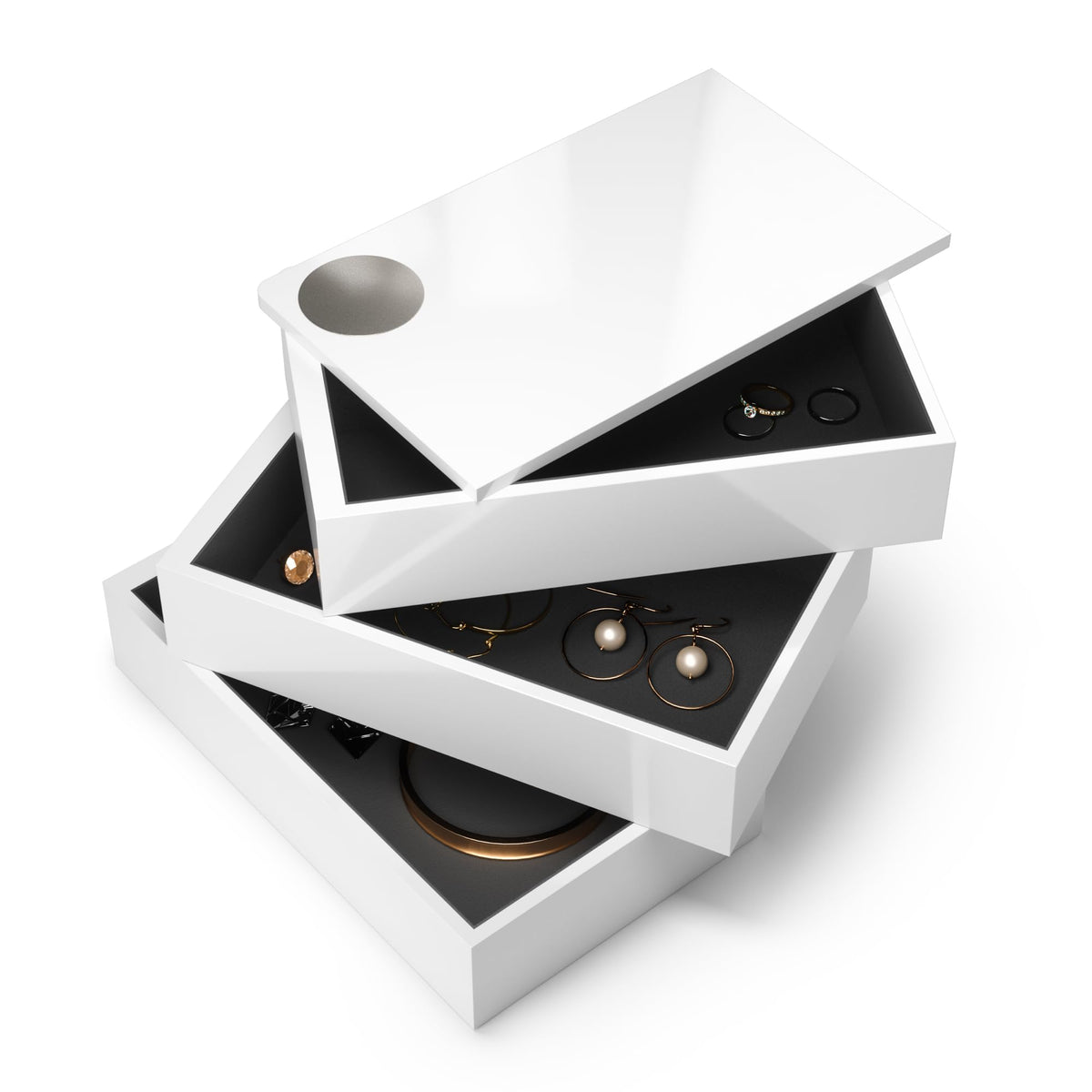 UMBRA - Spindle Storage Box _ White | Home & Kitchen — LIMOLIN