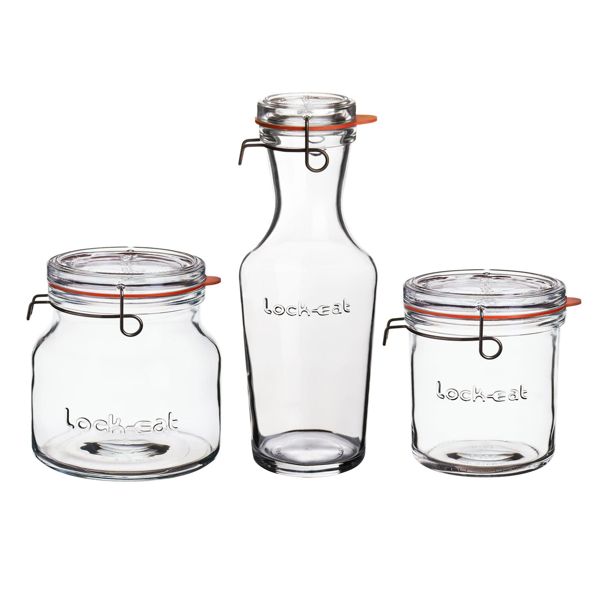 Luigi Bormioli - Lock Eat - Jar Set (Set of 3) — LIMOLIN