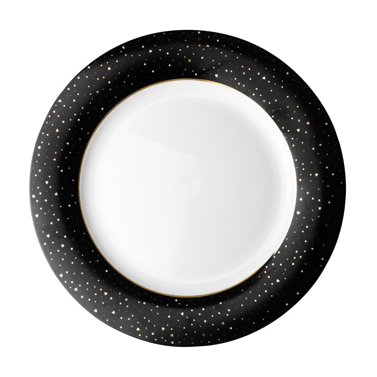 David Shaw - Dutch Rose Dinner Plate Black Sparkling | Home & Kitchen ...