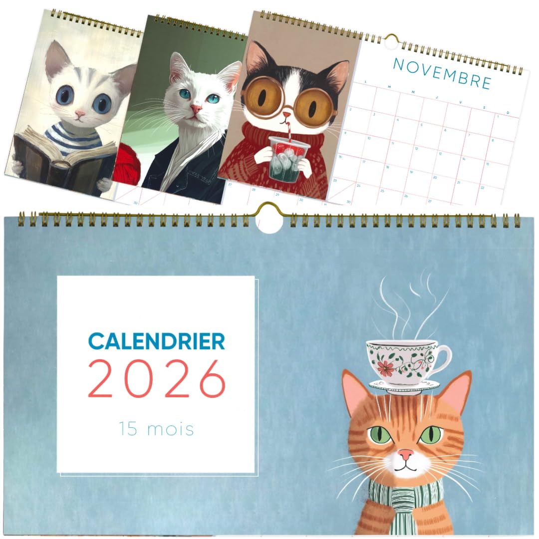 PBI - CALENDRIER 15 MOIS-2026- CHATS | Games & Toys — LIMOLIN